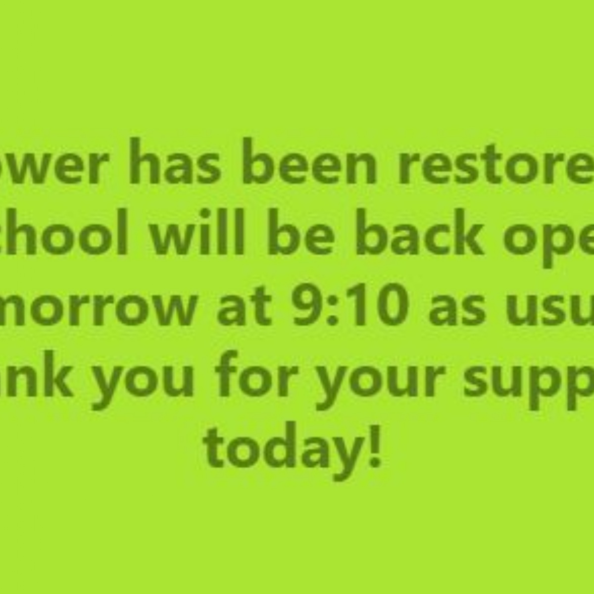 Orchard Manor School - SCHOOL OPEN TOMORROW 6 November 2025